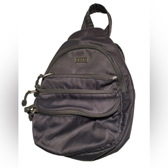 Eta | Bags | Gray Eta Multi Pocket Womens Crossbody Bag Mini Backpack ...